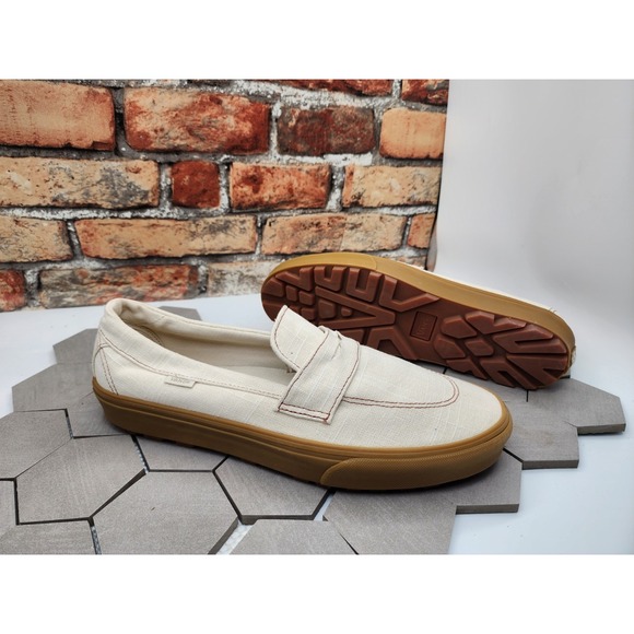 Vans | Shoes | Vans Style 53 Linen Canvas Natural Gum Loafers Sneaker ...